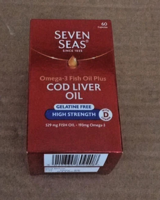 Seven Seas High Strength Cod Liver Oil Tablets With Omega-3 Fish Oil 60 ...