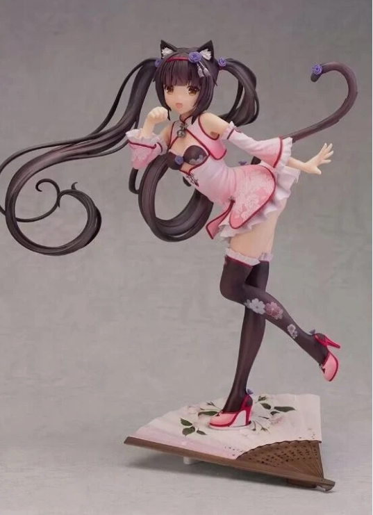 2Pcs Anime Nekopara Vanilla Chocola Chinese Dress 1/6 scale PVC Figure ...