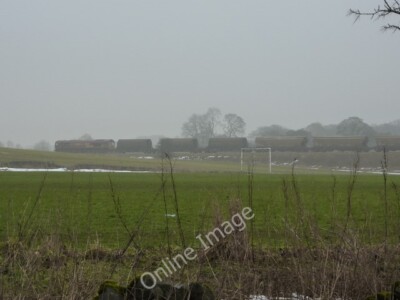 Photo 6x4 Freight train in the mist Harpur Hill Wagons from Hind Low ...