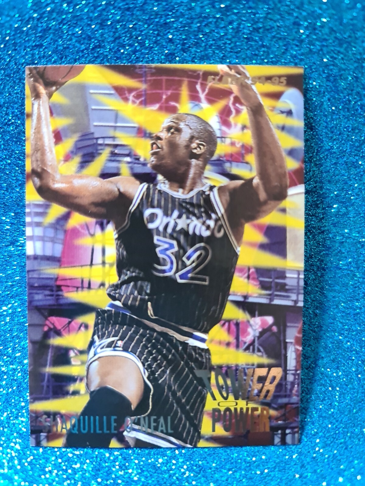 SHAQUILLE O'NEAL🏆Fleer 94-95 #8 of 10 (RARE) TOWER OF POWER NBA Card🏆 ...