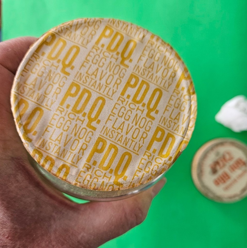 VINTAGE PDQ instant Drink MIX- UNOPENED - Egg nog SEALED - No Bar Graph ...