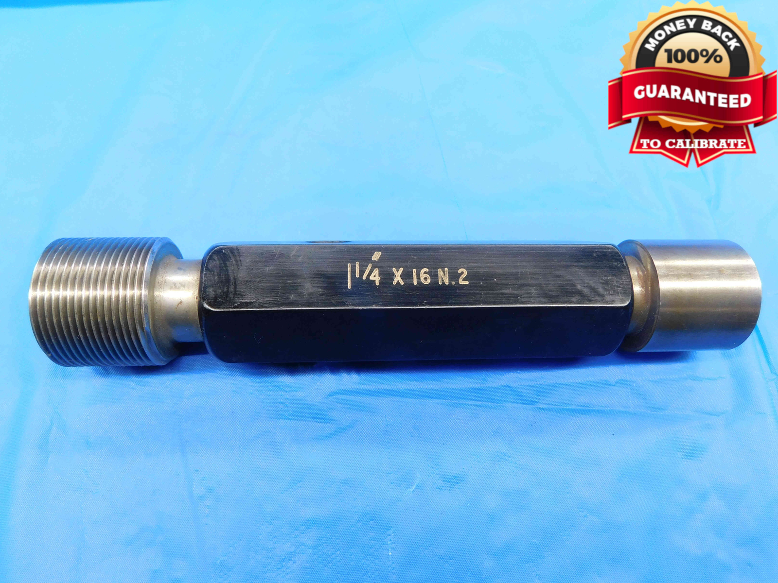 1 1/4 16 N 2 WITH MINOR DIAMETER PIN GAGE CHECK THREAD PLUG GAGE 1.25 1 ...