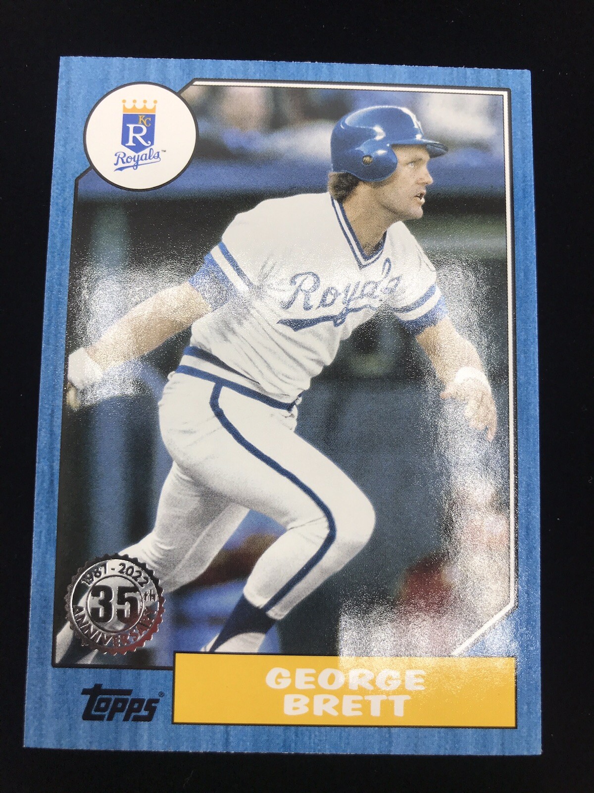 George Brett Blue Parallel 1987 35th Anniversary 2022 Topps Series 1 ...