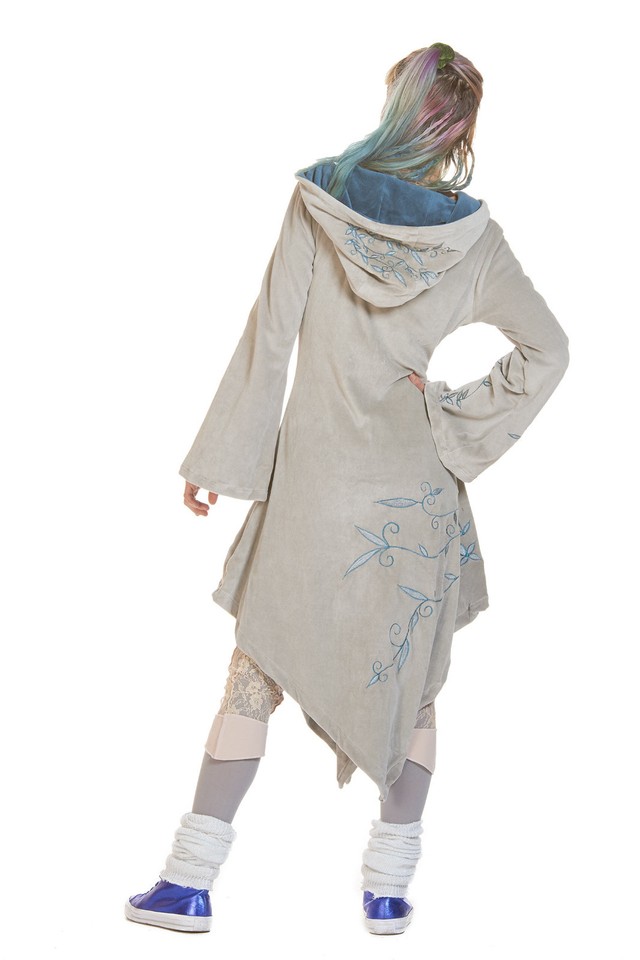 Velvet Faery Goddess Jacket, Boho Goa Psy Trance Coat Plus Size Pagan ...