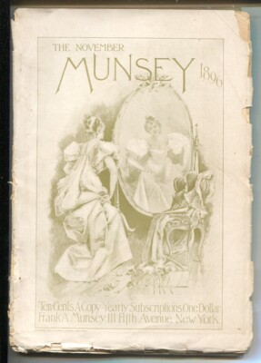 PULP: Munsey 11/1896-Early pulp magazine-125 years old-Girl art cover ...