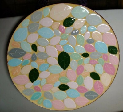 RARE World of Tile Springfield NJ Large Round Leaf Serving Platter ...