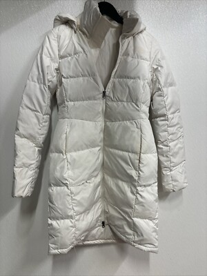 North Face Womens Metropolis Parka Long Down Jacket White Small (Ripped ...