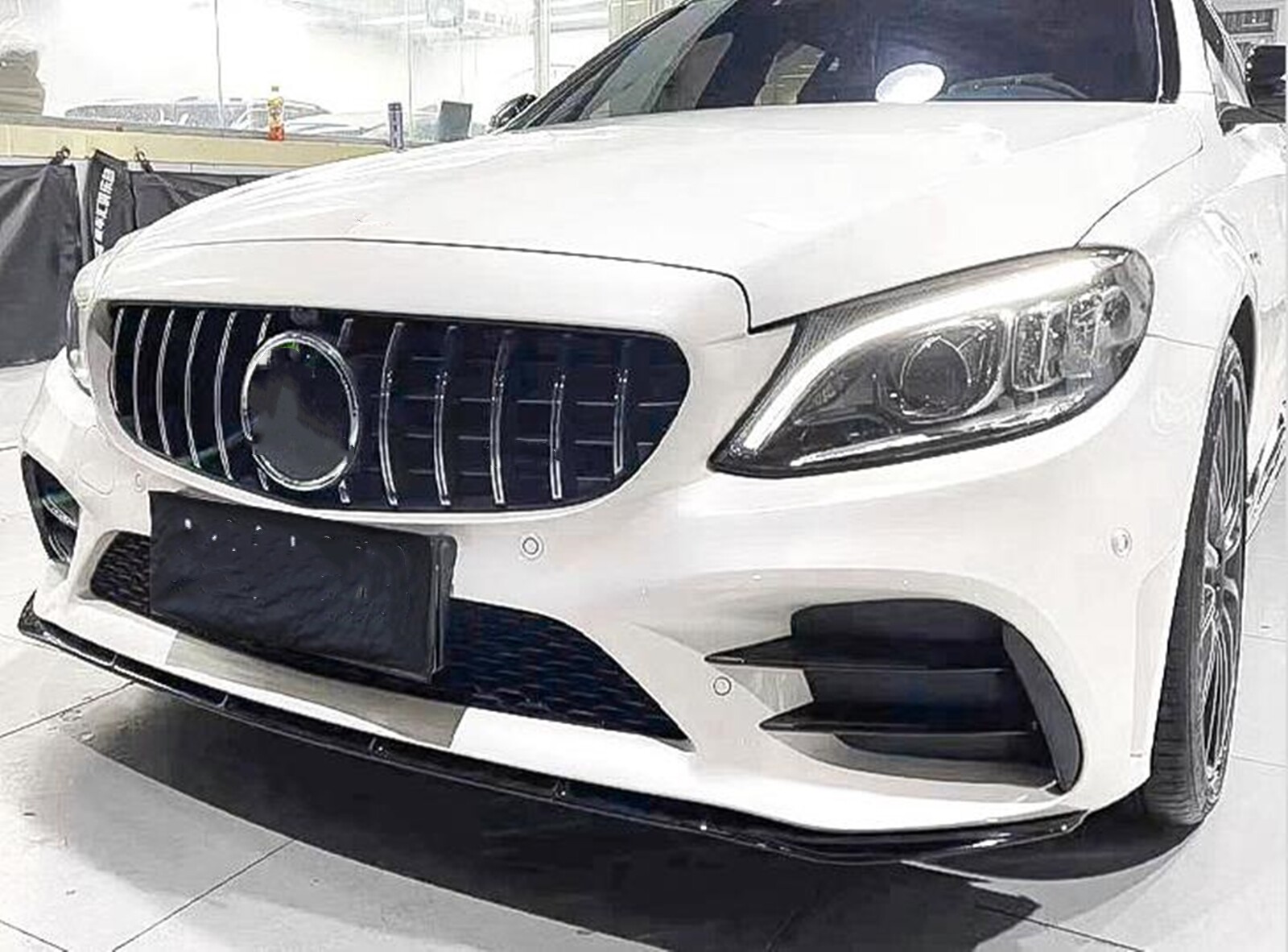 Grill Grille For C Class W205 GT Panamericana C300 C250 C43 2019-2021 ...