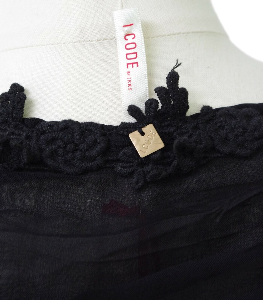 Icode Shirt Veil Woman Blouse Black Color I Code By Ikks Size 2XL ...
