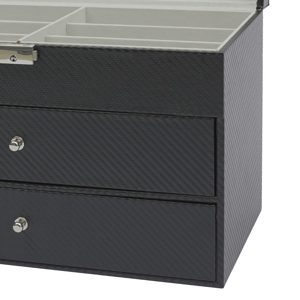 3 Layer Drawer Sunglasses Storage Box 18 Slot Lock Storage Box Storage ...