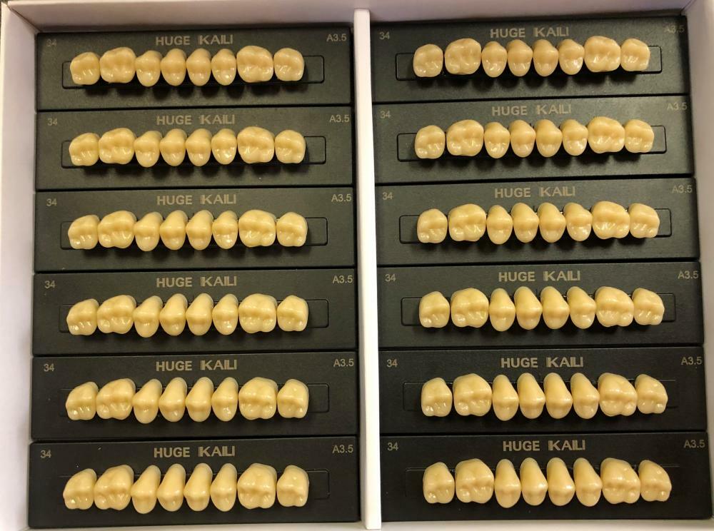 HUGE KAILI Synthetic Polymer False Teeth Upper Posterior SZ 34 Full Box ...