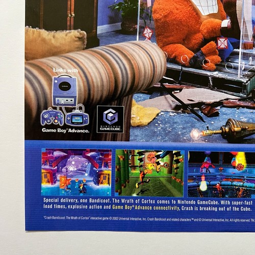 2002 Crash Bandicoot: Wrath of Cortex GameCube Ad/Poster, Vintage ...