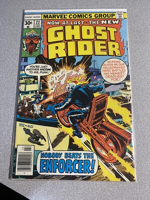 1977 Ghost Rider Marvel Comic Book #22 - NOBODY BEATS THE ENFORCER ...