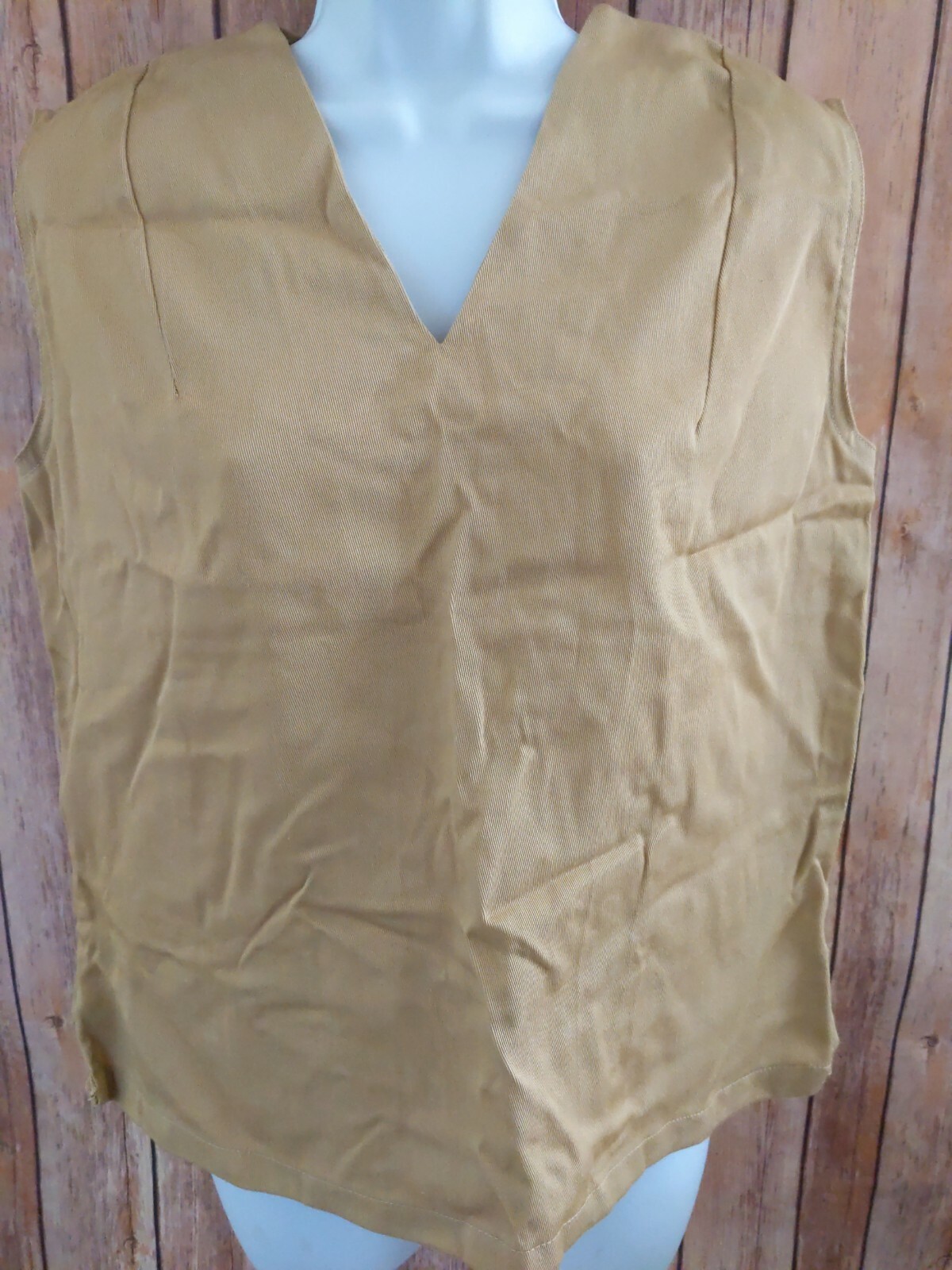 Vintage 1950/60s Penny's Uniform Top Beige Button Bac… - Gem