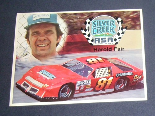 1983 Harold Fair Silver Creek ASA Racing Series Handout Hero Card | eBay
