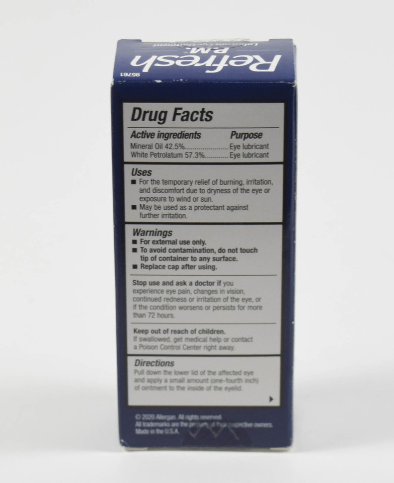 07/2024 Refresh PM .12oz lubricant OINTMENT Soothes Dry Eyes Overnight ...