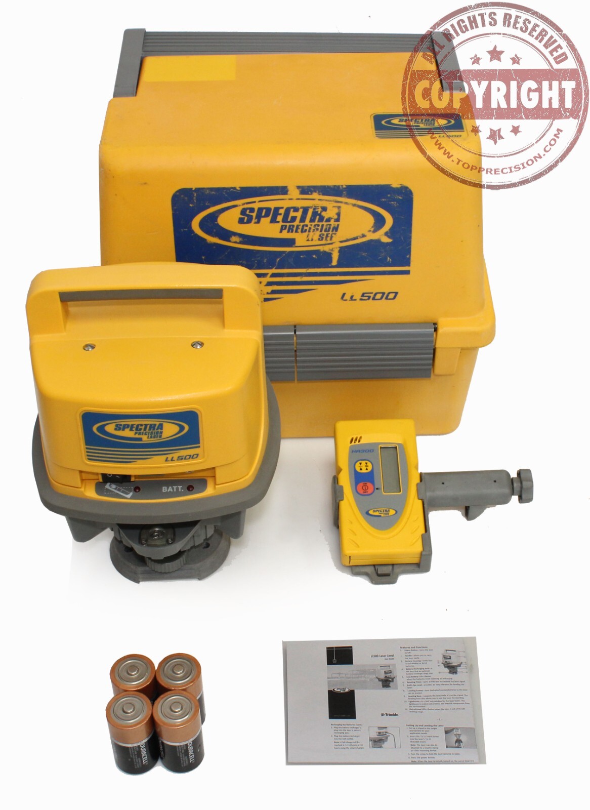 SPECTRA PRECISION LL500 ROTARY LASER LEVEL, TRANSIT, LASERPLANE,TOPCON ...