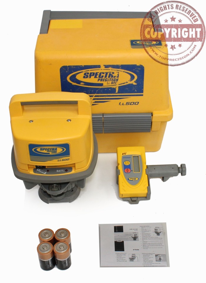 SPECTRA PRECISION LL500 ROTARY LASER LEVEL, TRANSIT, LASERPLANE,TOPCON ...