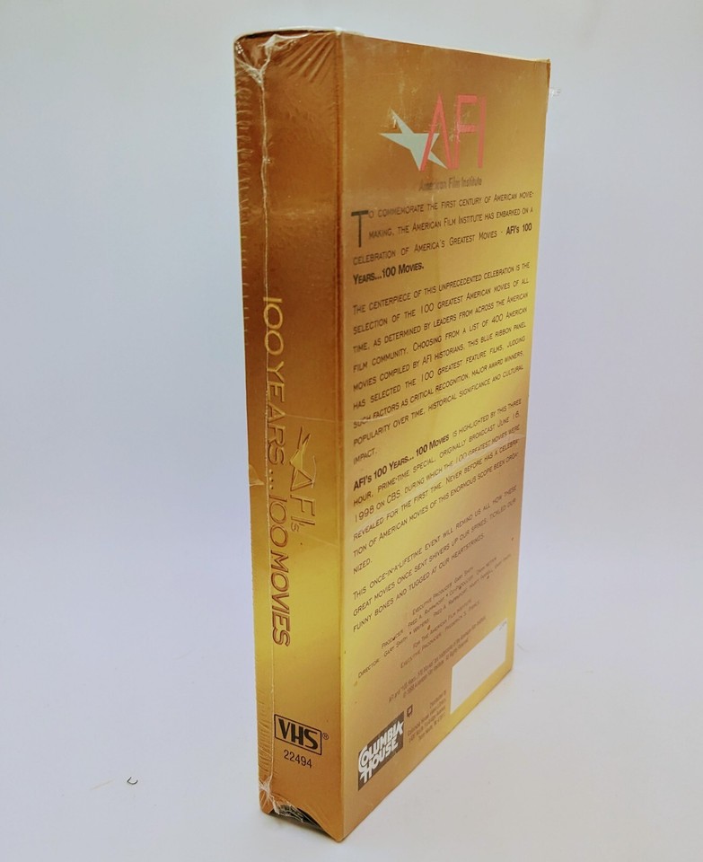 AFI 'S 100 Years 100 Movies VHSNEW SEALED American Film Institute CBS ...