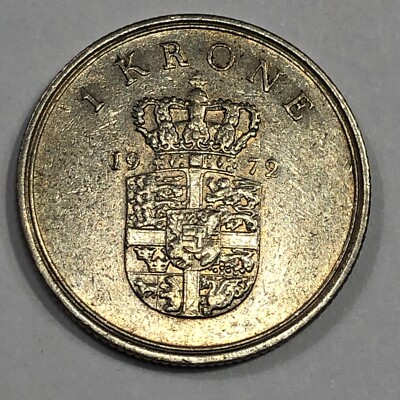 1972 Denmark One Krone Foreign Coin #2266 | eBay