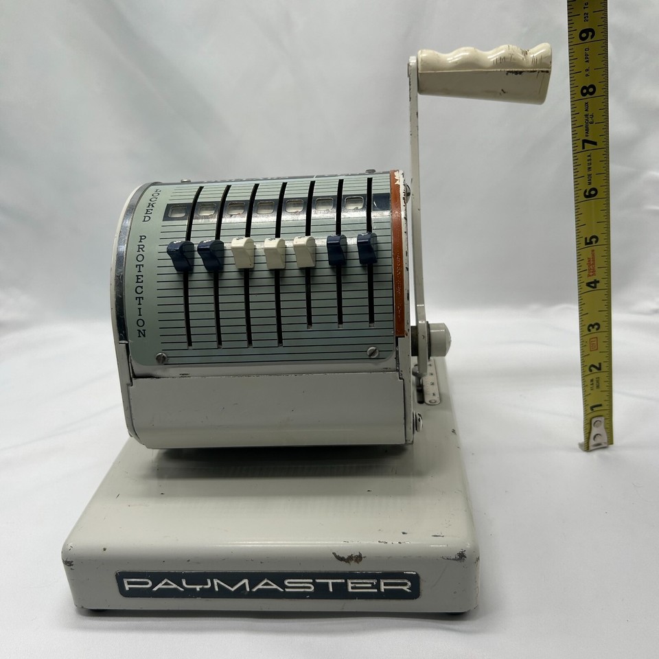 VINTAGE Paymaster Series X-550 Check Writer 7 Column - No Key | eBay