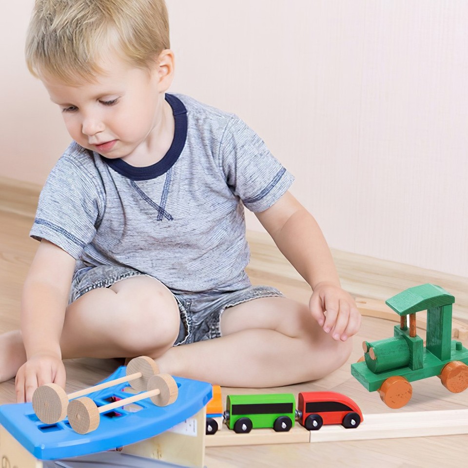 Wooden Wheel And Stick Kit Unfinished Blank Craft Accessories For ...