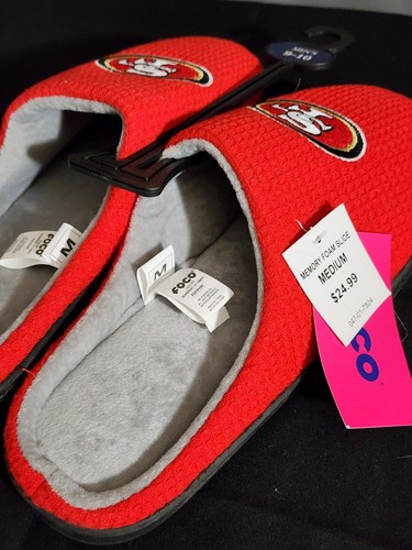 NFL SF 49ers foco House Slippers Slides Cozy Red Men's 9-10 Medium | eBay
