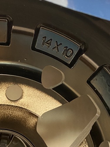 1-DWT Stealth Black ATV/UTV AL Wheel 14X10 5+5 4/156 14MM PN #987-44B # ...