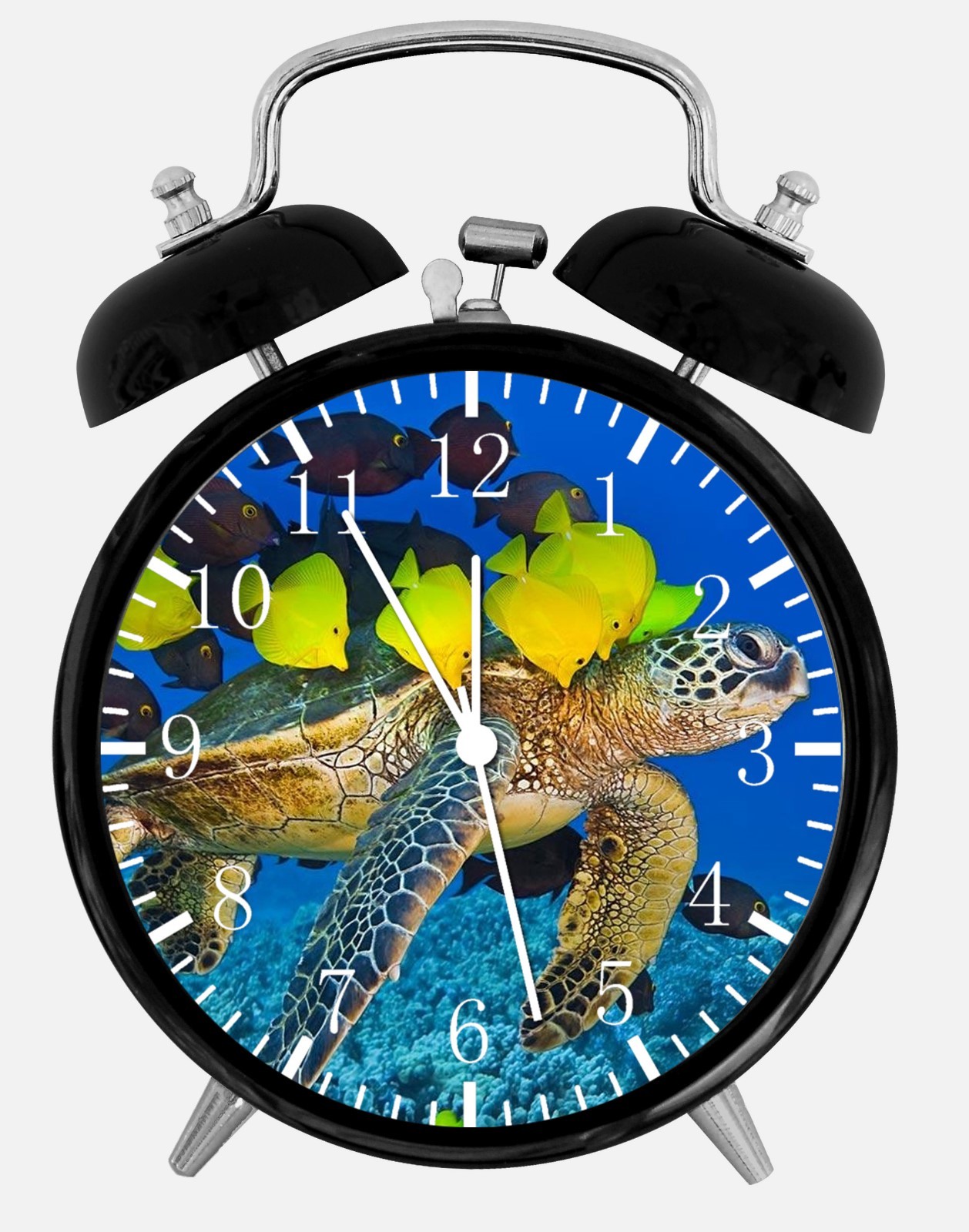 Tropical Fish And Turtle Alarm Desk Clock 3.75" Home Office Decor E87 ...