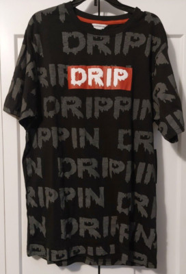 MEN'S DISTORTION CLOTHING DRIP DRIPPIN BLACK T SHIRT SIZE L NWT | eBay