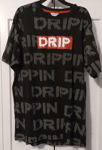 MEN'S DISTORTION CLOTHING DRIP DRIPPIN BLACK T SHIRT SIZE L NWT | eBay