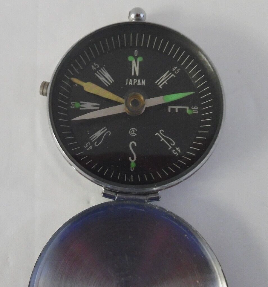 Vintage 1950's Chrome Locking Pocket Compass Made in Japan | eBay