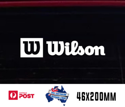 2x Wilson Tennis Windshield Windscreen Laptop Sticker Decal 200mm WHITE ...