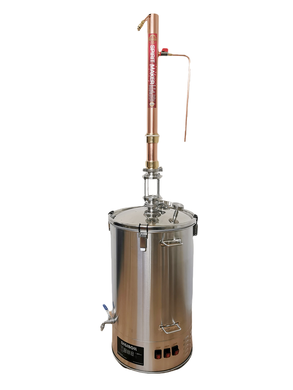 65L Pure Distilling 2" TC Modular Style Extended Height Copper Reflux ...