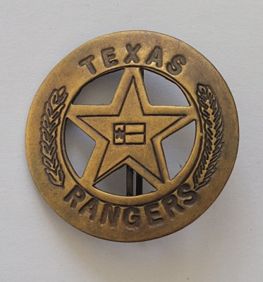 Replica Solid Brass Texas Rangers Badge Company B Old West Western ...
