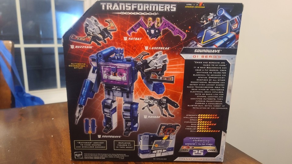 Transformers G1 Universe 25th Anniversary Soundwave San Diego Comic Con ...