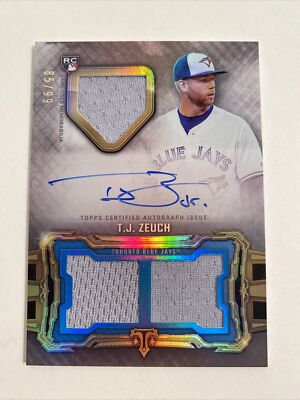 TJ Zeuch RC - 2020 Topps Triple Threads Rookies Future Phenoms Auto ...