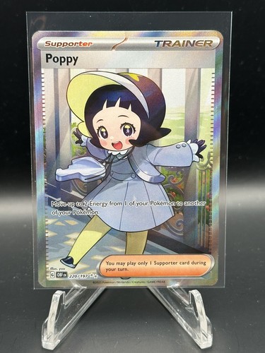 Poppy 220/197 Obsidian Flames Full Art Ultra Rare Pokemon TCG Card NM ...