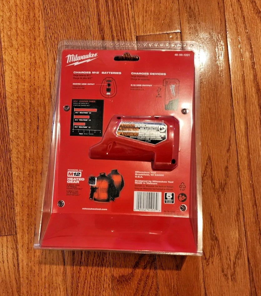 NEW! Milwaukee 48-59-1201 M12 Compact Charger and Portable Power Source ...