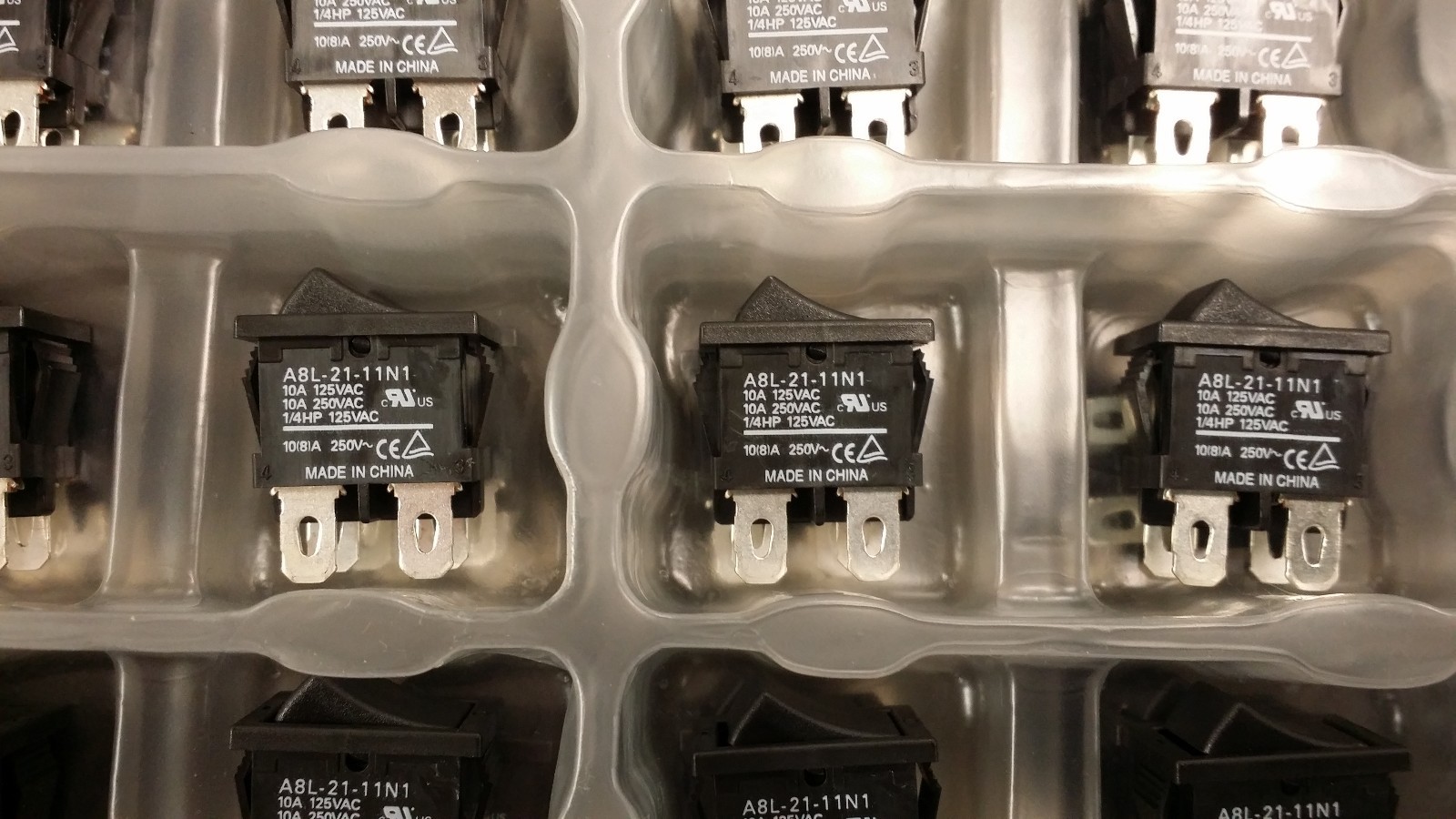 (2 PCS) A8L-21-11N1 OMRON SWITCH ROCKER DPST 10A 125V | eBay