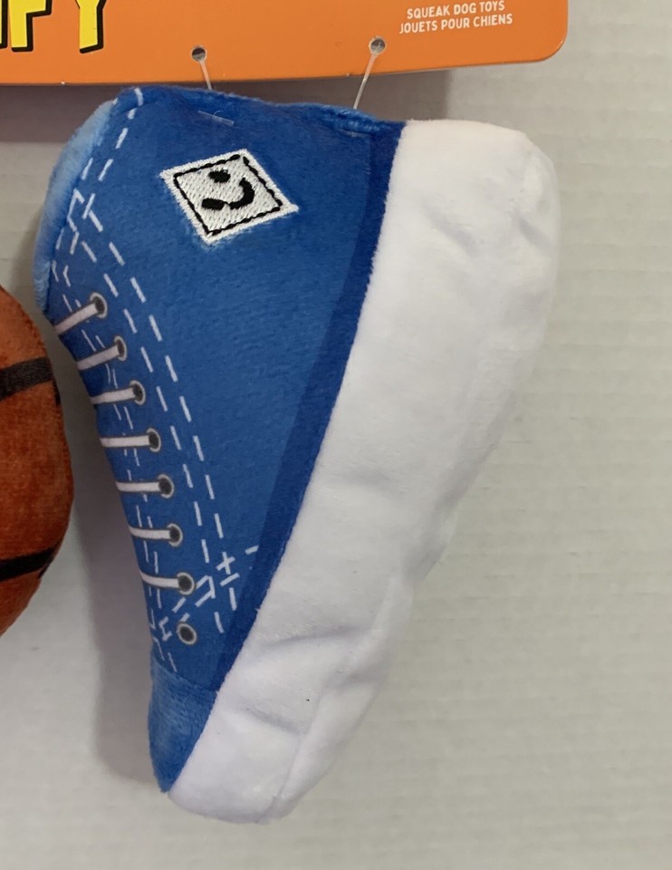 Dog Squeaky Toy Basketball & Sneaker ( 2 Pack ) | eBay