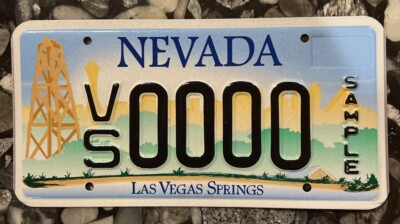 LICENSE PLATES sample Nevada, Las Vegas Springs 0000 | eBay