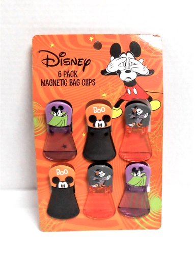 Disney Mickey & Minnie Mouse Halloween Set of 6 Magnetic Bag Clips | eBay