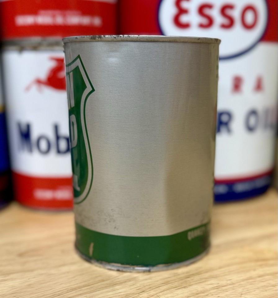 Rare Vintage NOS Quaker State Green Shield Motor Oil Can Quart FULL | eBay