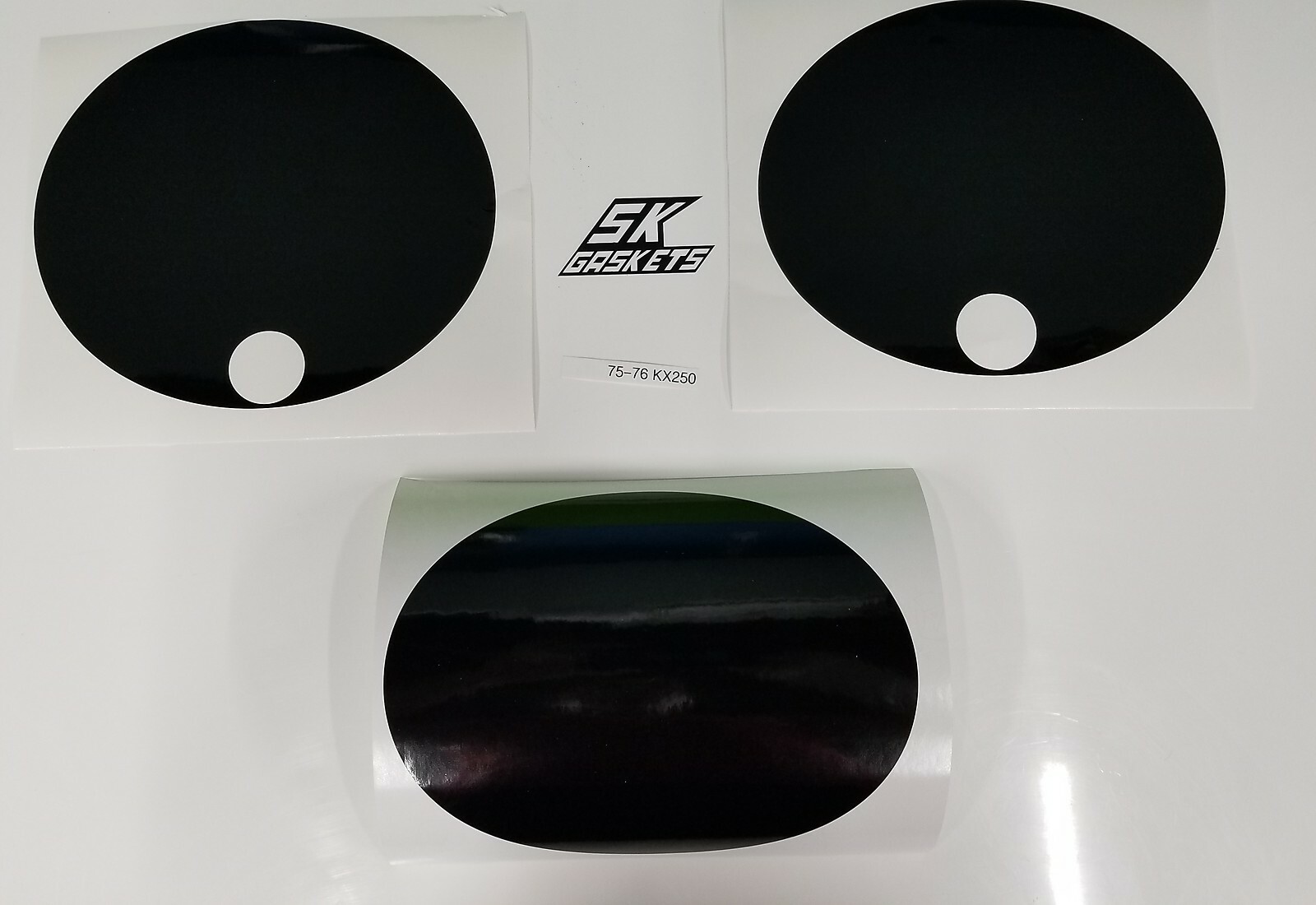 74 75 76 Kawasaki KX 250 400 KX250 KX400 Number Plate Background Decal ...