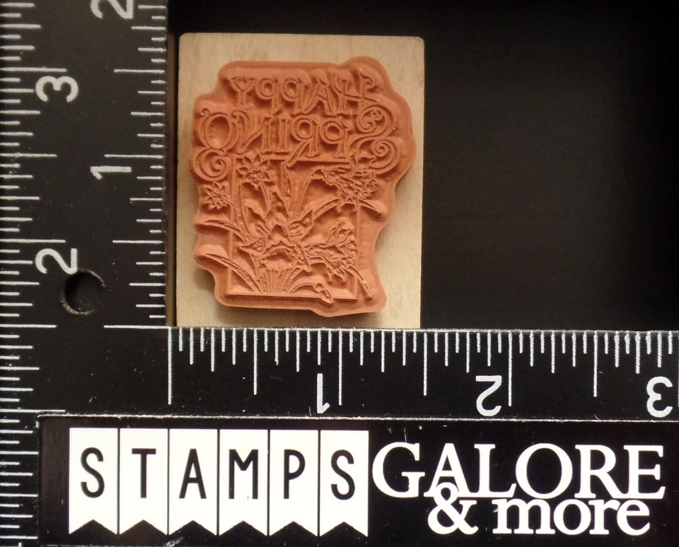 PSX Rubber Stamps D-152 HAPPY SPRING DAFFODILS GARDEN FLOWERS #T19 | eBay