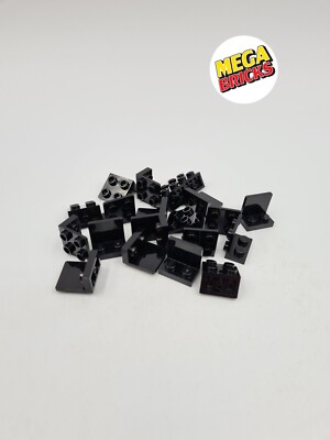 LEGO LOT 20 X ANGULAR PLATE 1.5 BOT 1X2 2/2 NOIR REF 99207 / 6000650 ...