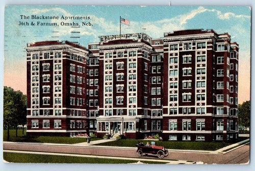 Omaha Nebraska NE Postcard Blackstone Apartments Farnum Exterior ...