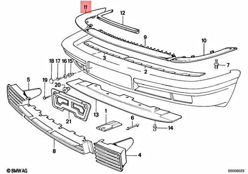 Genuine BMW E32 730i 730iL 735i 735iL 740i 740iL Covering Right ...