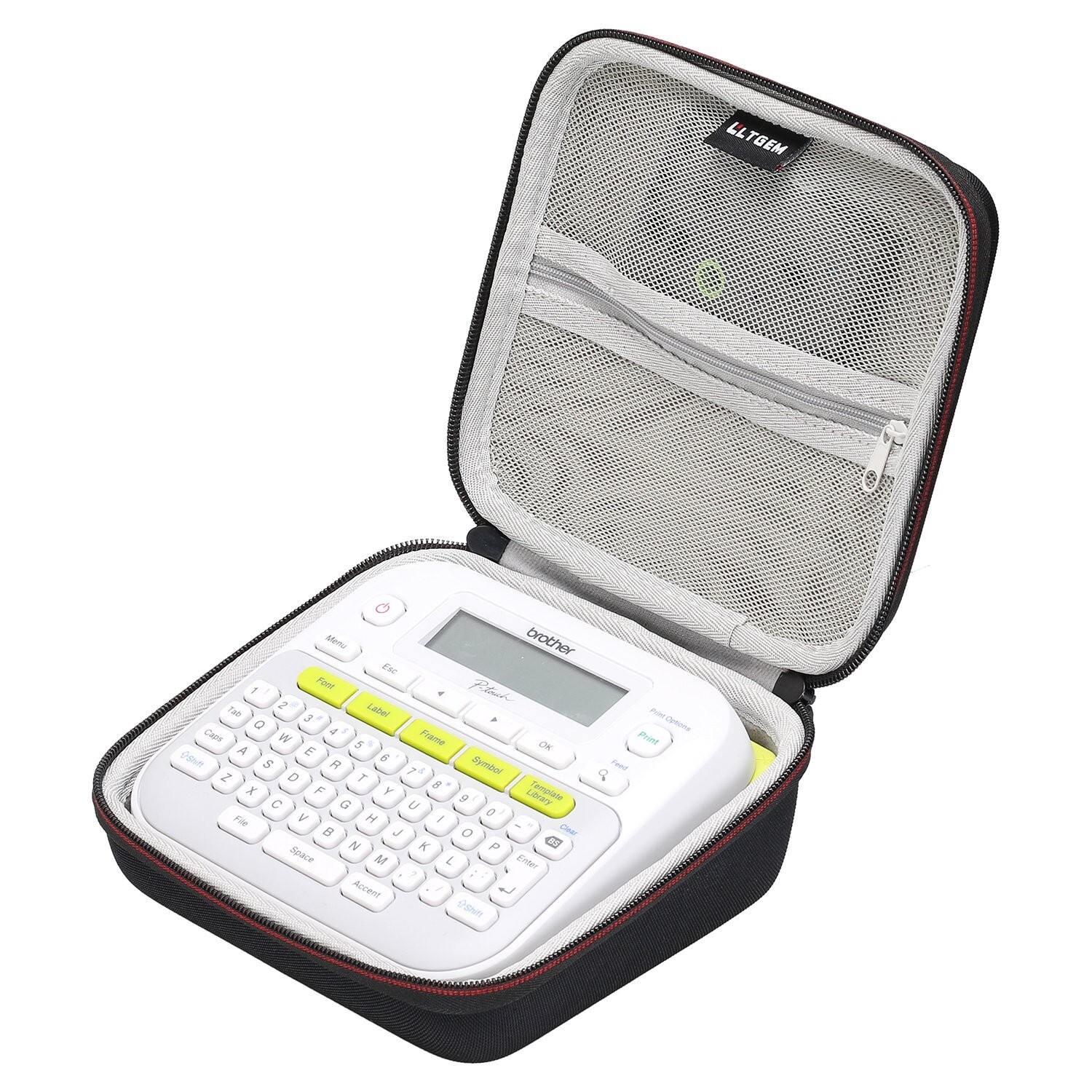 LTGEM Hard Carrying Case for Brother P-touch Ptd210 Label Maker Black ...